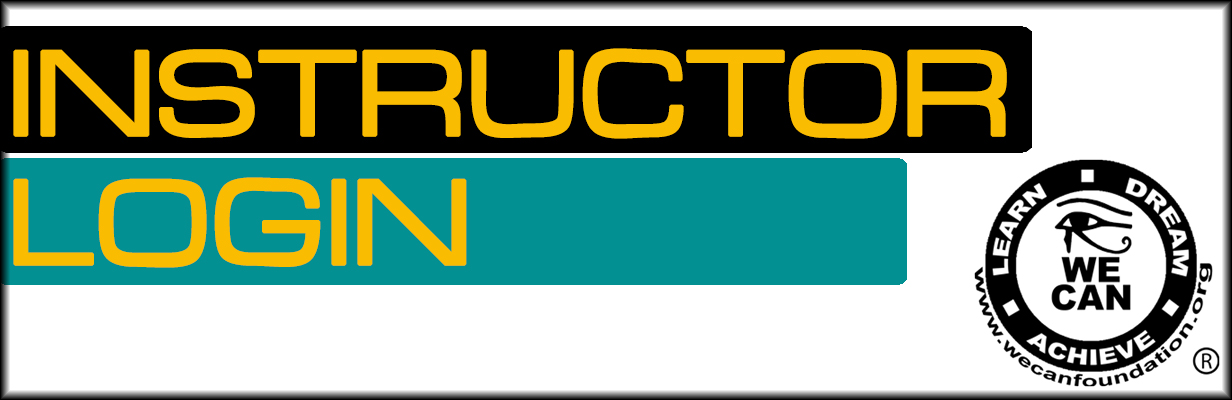WE CAN INSTRUCTOR LOGIN